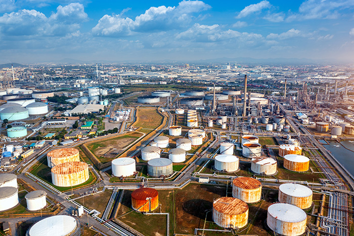 aerial-view-gas-oil-refinery-oil-industry - Accell